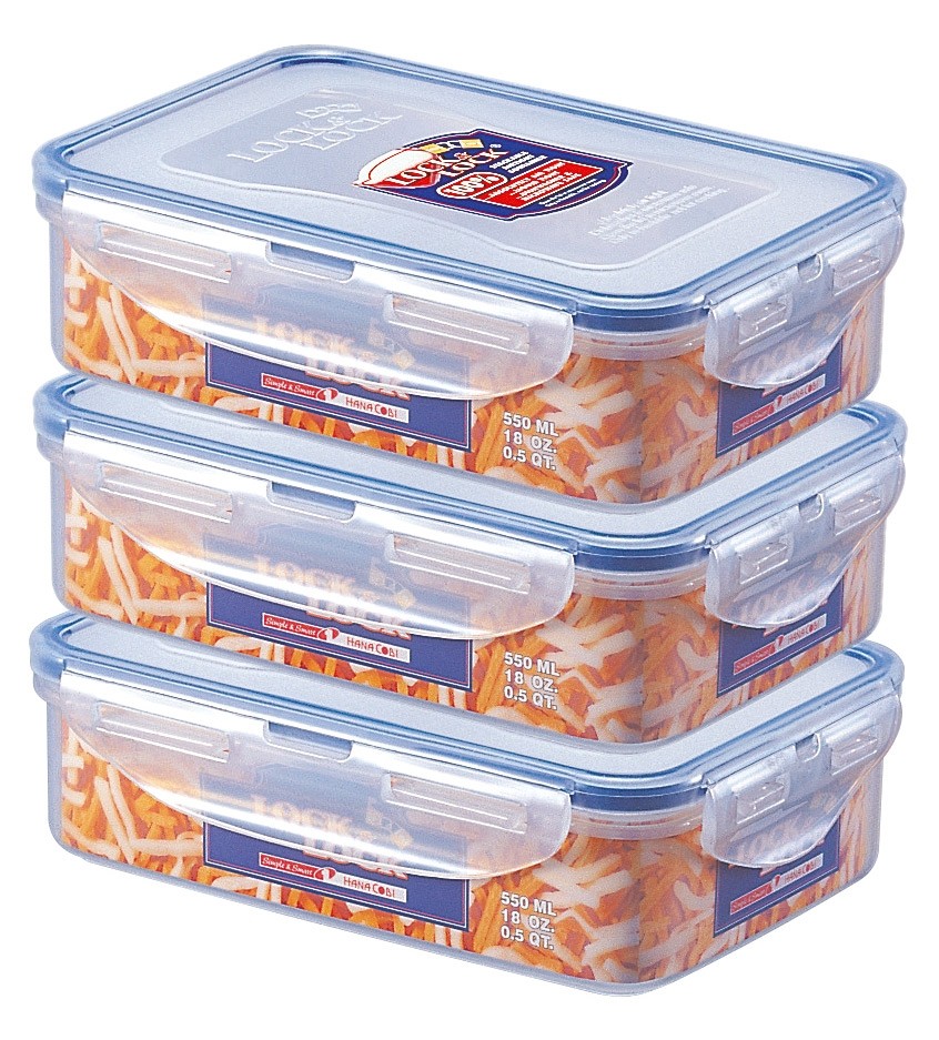 BetterKitchen.de Online-Shop - LocknLock 3x Dose rechteckig 550 ml ...